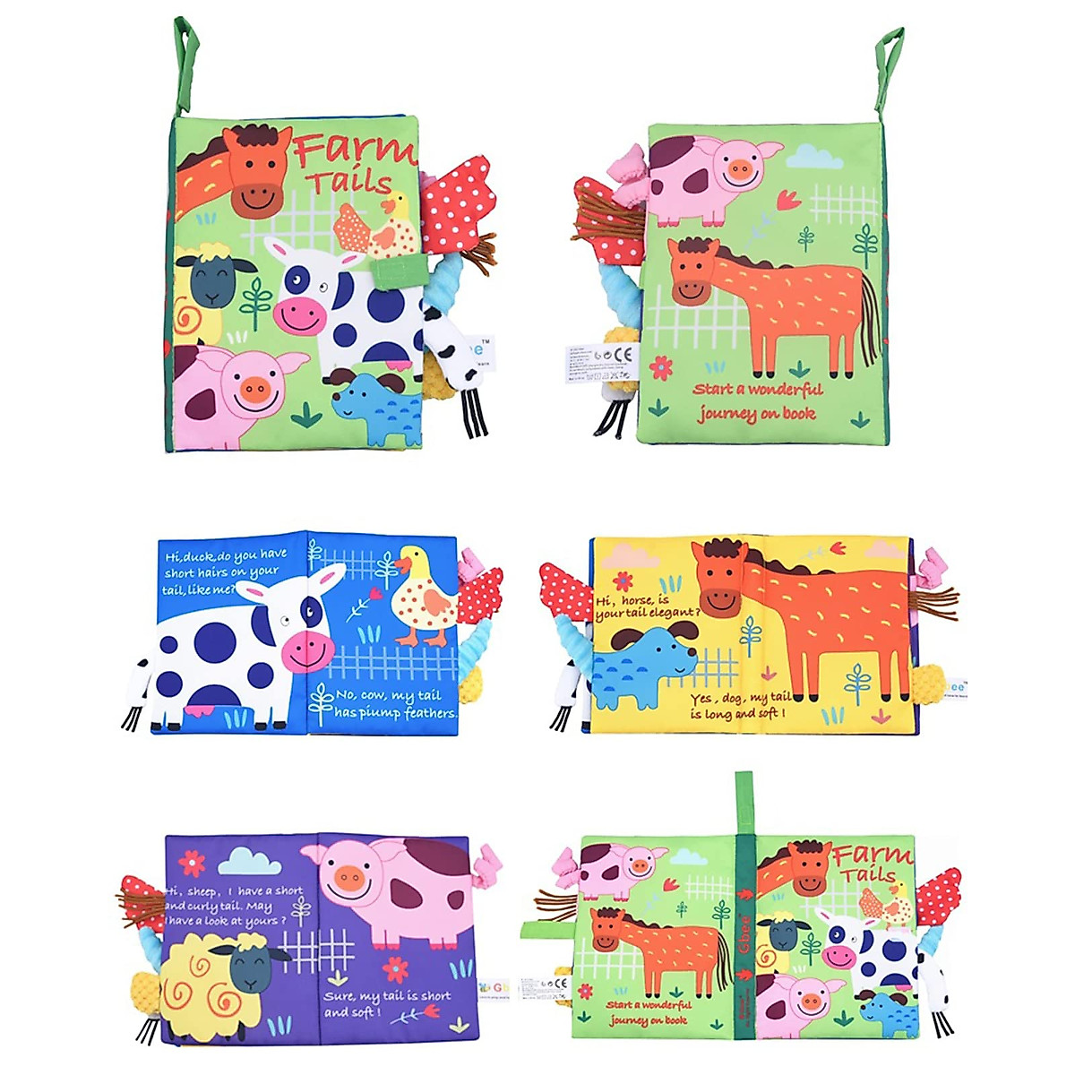 MUBEN Baby Soft Book Cloth Book Crinkle Books for Babies, Touch and Feel Books for 1 Year Old Infants Early Education Toys, Fabric Tactile Baby Books for Toddler Boys Girls