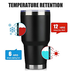 MEWAY 30oz Tumbler Double Wall Vacuum Insulated Travel Mug, Stainless Steel Tumbler with Lid, Durable Powder Coated Insulated Coffee Cup for Cold & Hot Drinks (MIX,4 PACK)