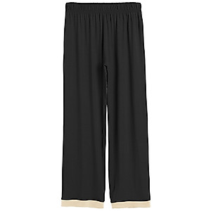 Latuza Women's V-neck Short Sleeves Pajama Set L Black