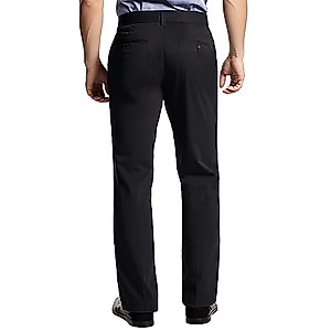 YUCENFU Mens Straight Fit Stretch Casual Pants Elastic Waist Casual Pants for Men(WZHS30L40W) Black