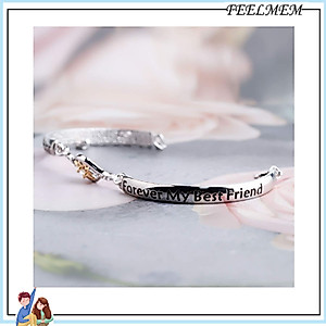 FEELMEM Bridesmaid Jewelry Today My Maid of Honor Forever My Best Friend Sunflower Bracelet Bridesmaid Proposal Gift