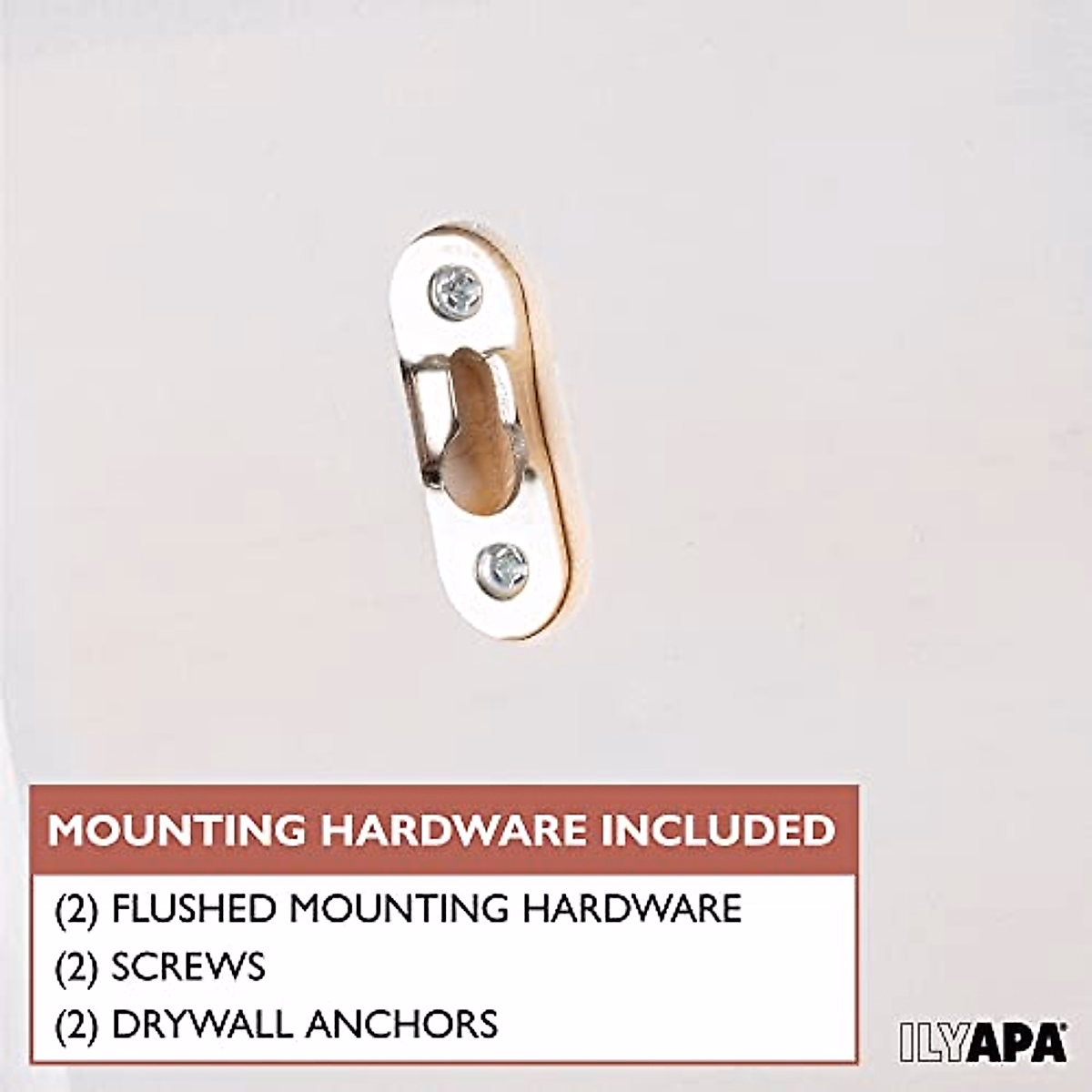 Ilyapa Coat Rack Wall Mount with Triple Hooks - 27 Inch Wood Wall Mount Coat Rack with Hooks, 6 Metal Three Pronged Tri-Hooks - for Hats, Coats, Kitchen, Bedroom, and More - White Finish