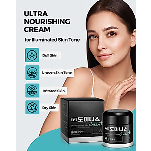 DOMINAS Cream Plus - Advanced Korean Dark Spot Corrector Cream for Even Skin Tone and Skin Elasticity. Niacinamide, Panthenol, Urea, Trehalose & TECA (1.76oz)