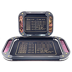 Omega and Mini Mega Dice Tray with Farkle Score - Mini Mega 12" Nebula Stardust