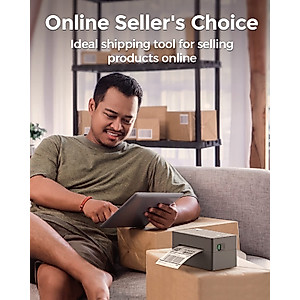 paperang - Bluetooth & USB Thermal Printer for Shipping Label (4 x 6 in), 203 DPI Portable Sticker Maker, Wireless Printing from iOS & Android Phone via App, Connect Mac & Windows OS with USB