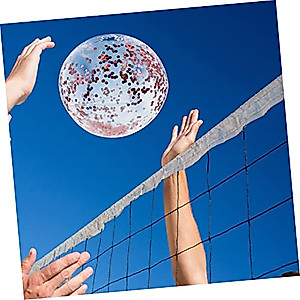 Kisangel Summer Decor Kid Swimming Pool Clear Beach Balls Mini Beach Balls Round Transparent Ball Pool Inflatables for Kids Sequins Decorate Flash Ball Child Water The Summer Ball Toy