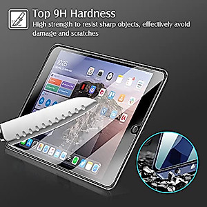 auaua Screen Protector for iPad 9th/8th/7th Generation (10.2 inch), iPad Air 3rd Gen(10.5 inch), iPad Pro 10.5, with Auto Alignment Kit, 9H Hardness Tempered Glass with Guide Frame