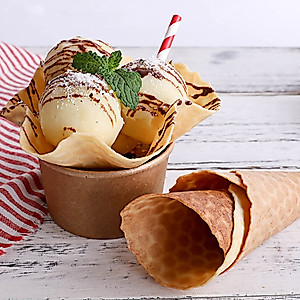 Dicunoy Waffle Cone Maker, Nonstick Ice Cream Cone Maker, 6.7" Egg Roll Crepe Pan, Camp Pancake Crispy Cone Omelet Mold for Waffle Cups, Choco Tacos, Fuel Gas Stoves Only