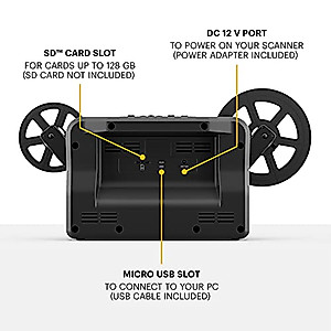 KODAK REELS 8mm & Super 8 Films Digitizer Converter with Big 5” Screen, Scanner Converts Film Frame by Frame to Digital MP4 Files for Viewing, Sharing & Saving on SD Card for 3” 4” 5” 7” and 9” Reels