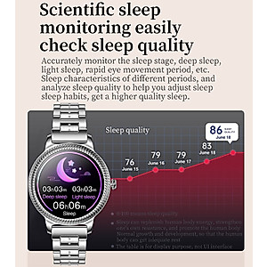 Yihou Smart Watches for Women Fitness Tracker Heart Rate Full Touch Screen Watch Pedometer Step Counter Smart Bracelet Text Call Reminder Waterproof Smart Watch for Android Phones Compatible iPhone