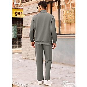 COOFANDY Men's Tracksuit 2 Piece Relaxed Fit Half-zip Sweatsuits Athletic Running Jogging Suit Sets