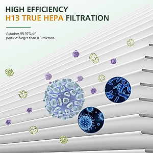 2 Pack HP01 HP02 HEPA Filter Replacement Compatible with Dyson HP01 HP02 DP01 DP02 Desk Purifiers, Replaces Part # 968125-03, Fit for Dyson Pure Hot Cool Link Air Purifier Filter