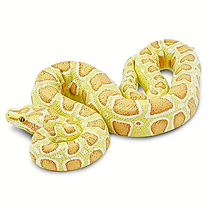 Safari Ltd. Albino Burmese Python Figurine - Lifelike 5.5" Snake Figure - Educational Toy for Boys, Girls, and Kids Ages 3+