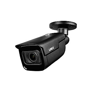 Lorex LNB9282B 4K (8MP) Motorized Varifocal Smart IP Black Security Camera with 4X Optical Zoom and Real-Time 30FPS Recording, 150ft Night Vision, IP67, Black, Camera Only (M. Refurbished)