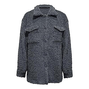 CHUOAND Women's Lapel Long Sleeved Coat,gifts for women under 5 dollars,coupons & promo codes,winter coats for girls sale,$1 stuff,women s winter coats sale