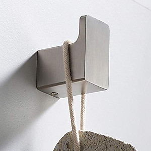 Kraus Stelios Bathroom Robe and Towel Hook, Brushed Nickel Finish, KEA-19901BN