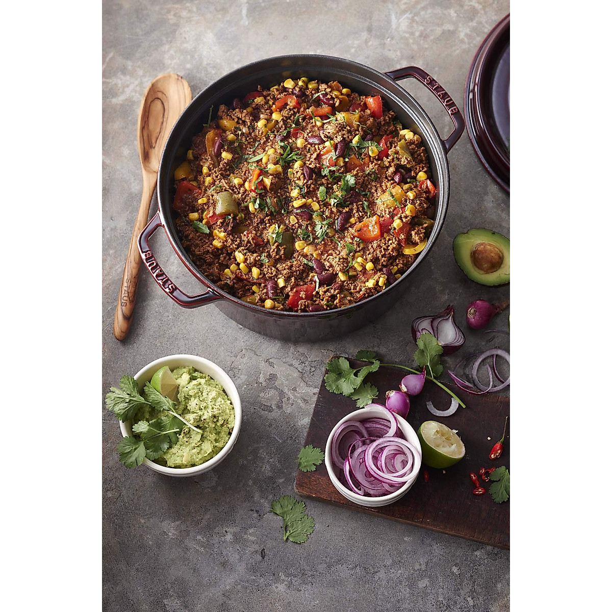 Staub Cast Iron 7-qt Round Cocotte - Grenadine, Made in France