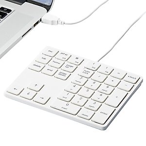 Levieny Wired Number Keypad - 34 Key USB Numeric Keypad, Magicforce Accounting 10 Key for Laptop, Surface Pro, Notebook (White)