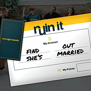 Ruin It - Fun Adult Party Board Game for Group Game Night - Ages 18+ (3-8 Players)