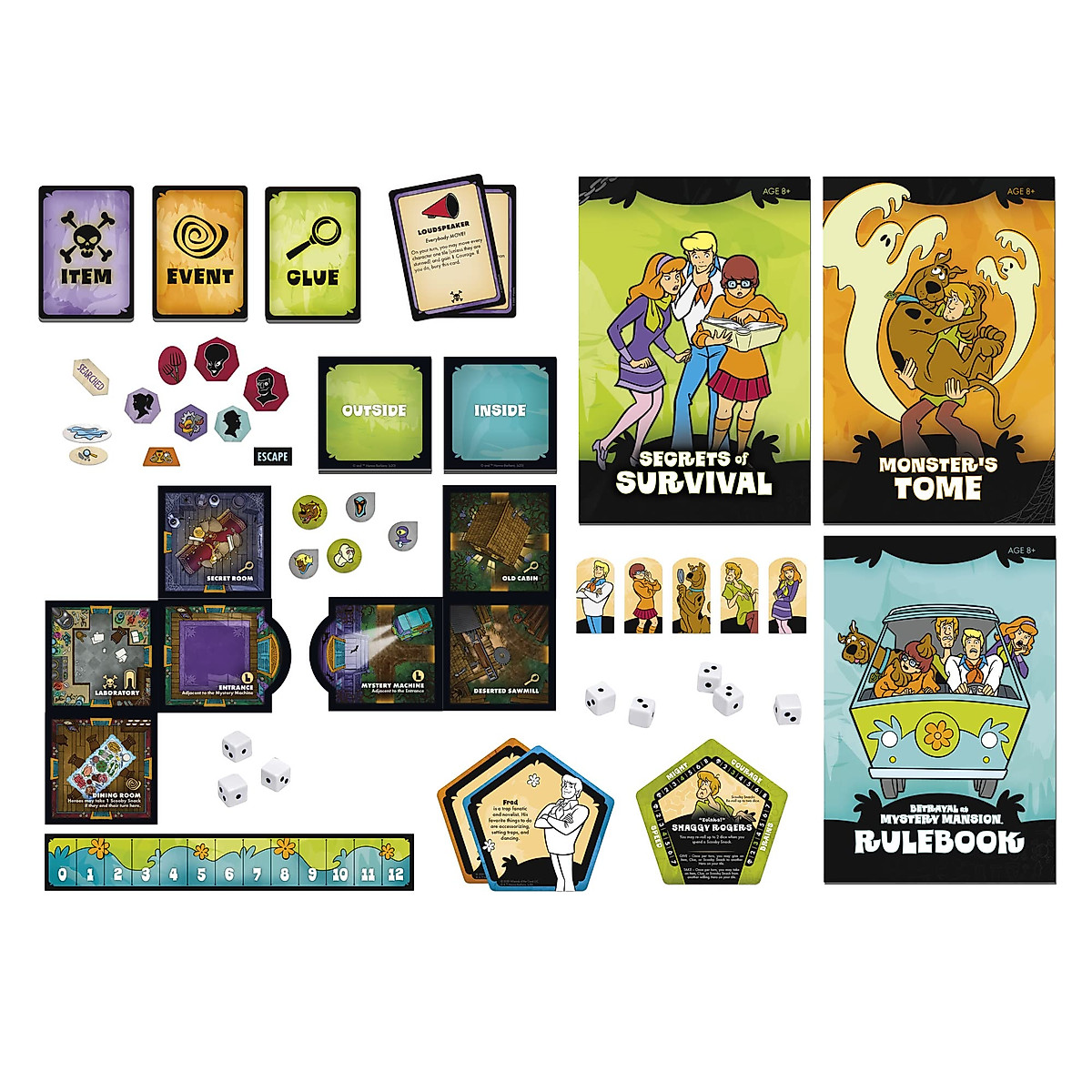 Hasbro Gaming Avalon Hill Scooby Doo in Betrayal at Mystery Mansion | Official Betrayal at House on The Hill Board Game | Ages 8+ Black
