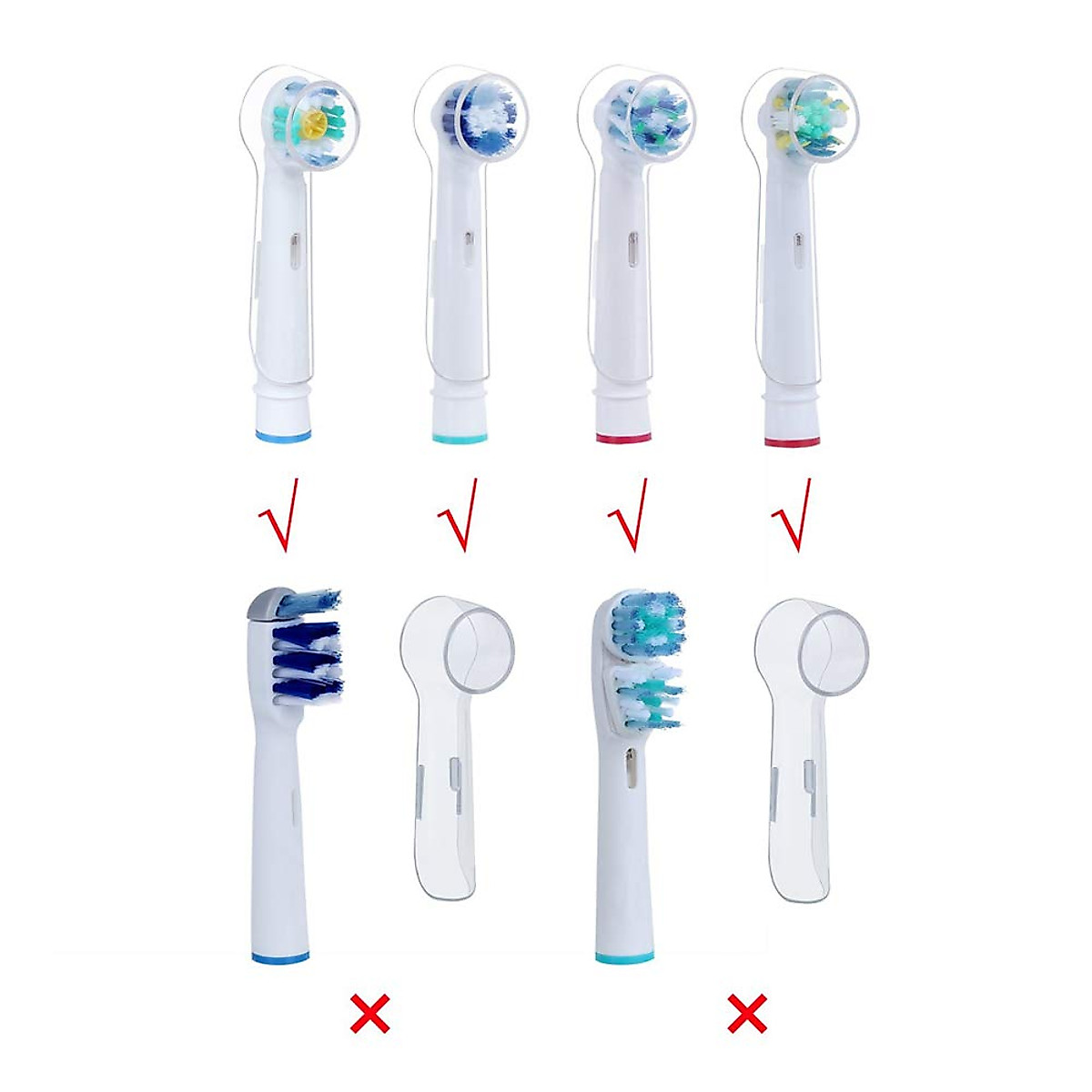 8 Pack Toothbrush Cover for Protecting Oral-B Replacement Brush Heads Electric Toothbrush, Portable Travel Brush Heads Caps, Convenience for Travel and Everyday Use