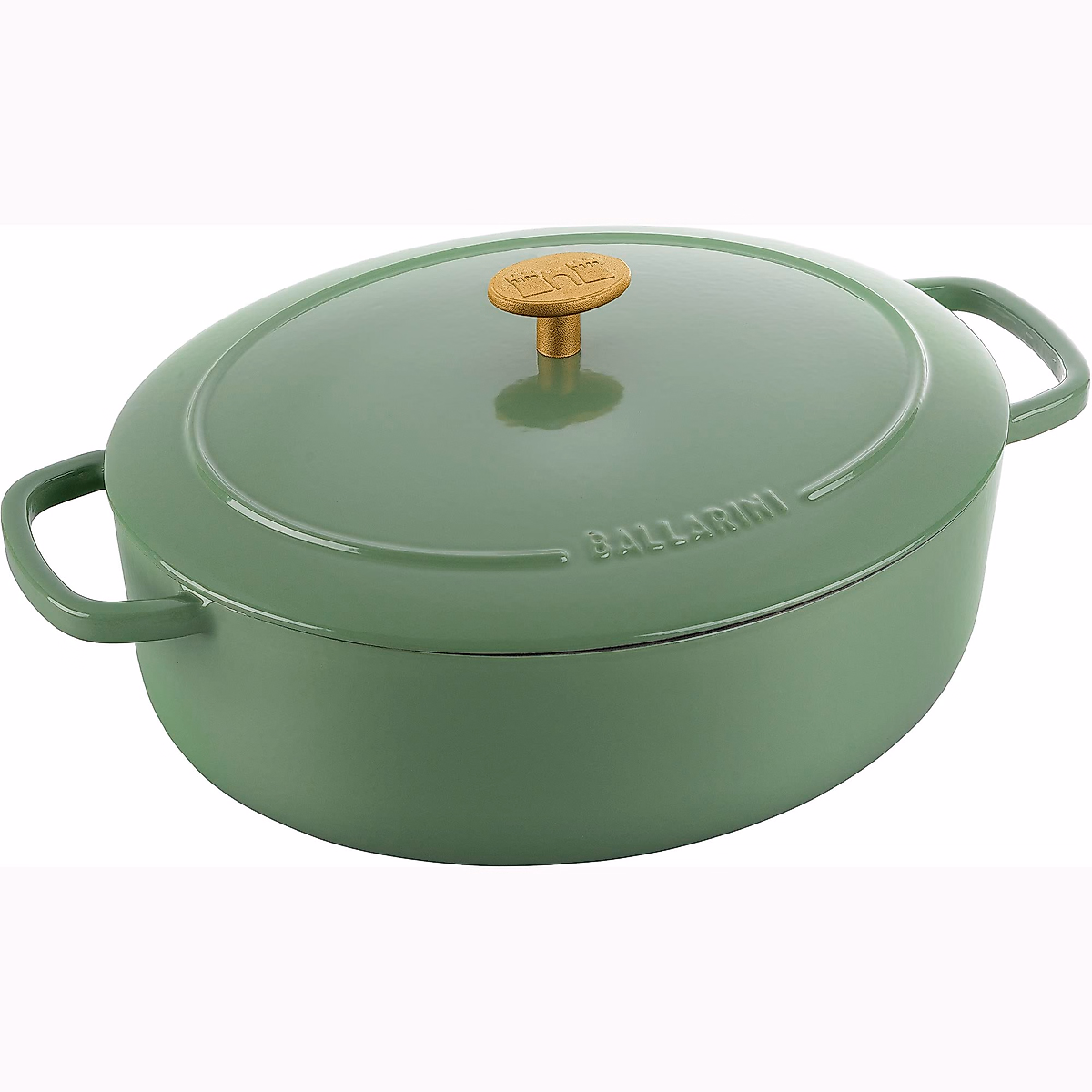 BALLARINI Bellamonte Cast Iron 5-qt Oval Dutch Oven - Saggio Green