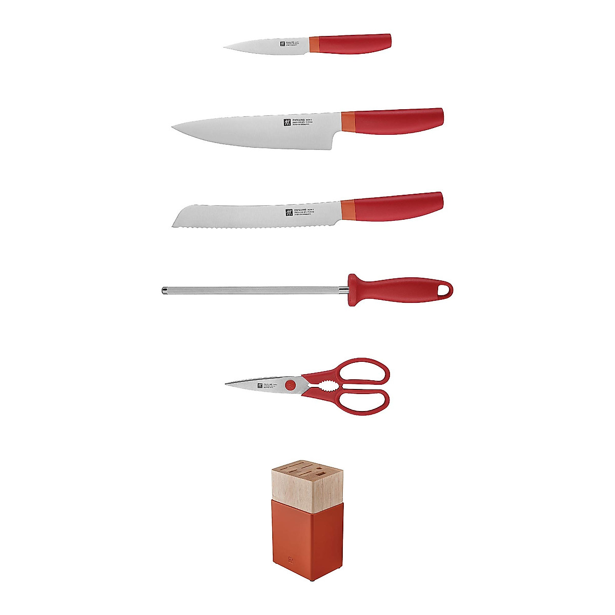 ZWILLING Now S Knife Block Set, 6-pc, Grenada Orange