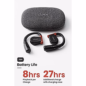 Cleer Audio ARC II Sport Bluetooth 5.3, Open Ear Headphones for Android & iPhone, Wireless Earbuds, 35hr Battery Life, IPX5 Water Resistant, Dual 16.3mm Drivers with Multipoint Connectivity Black