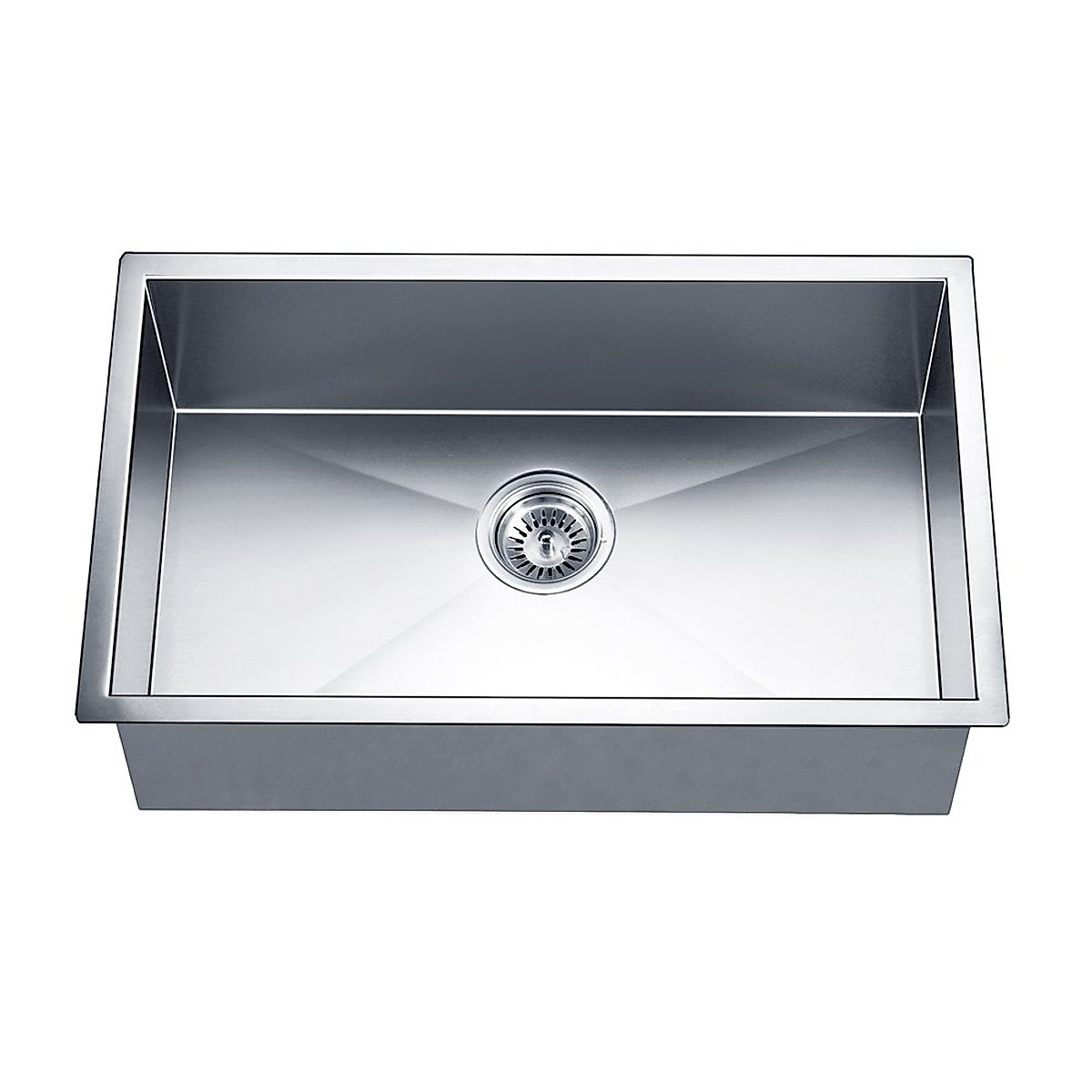 Daweier ESQ280900 Square Sink Single Bowl, 18 Gauge