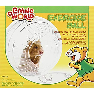 Living World Plastic Hamster Exercise Ball with Stand, 6-3/5-Inch
