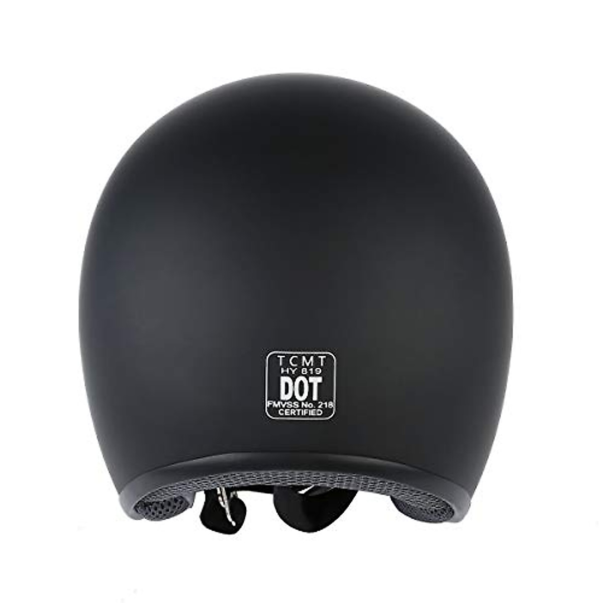 TCT-MOTORPARTS Adult Helmet 3/4 Open Face Motorcycle Scooter DOT Helmet Sun Visor Size Small Matte Black