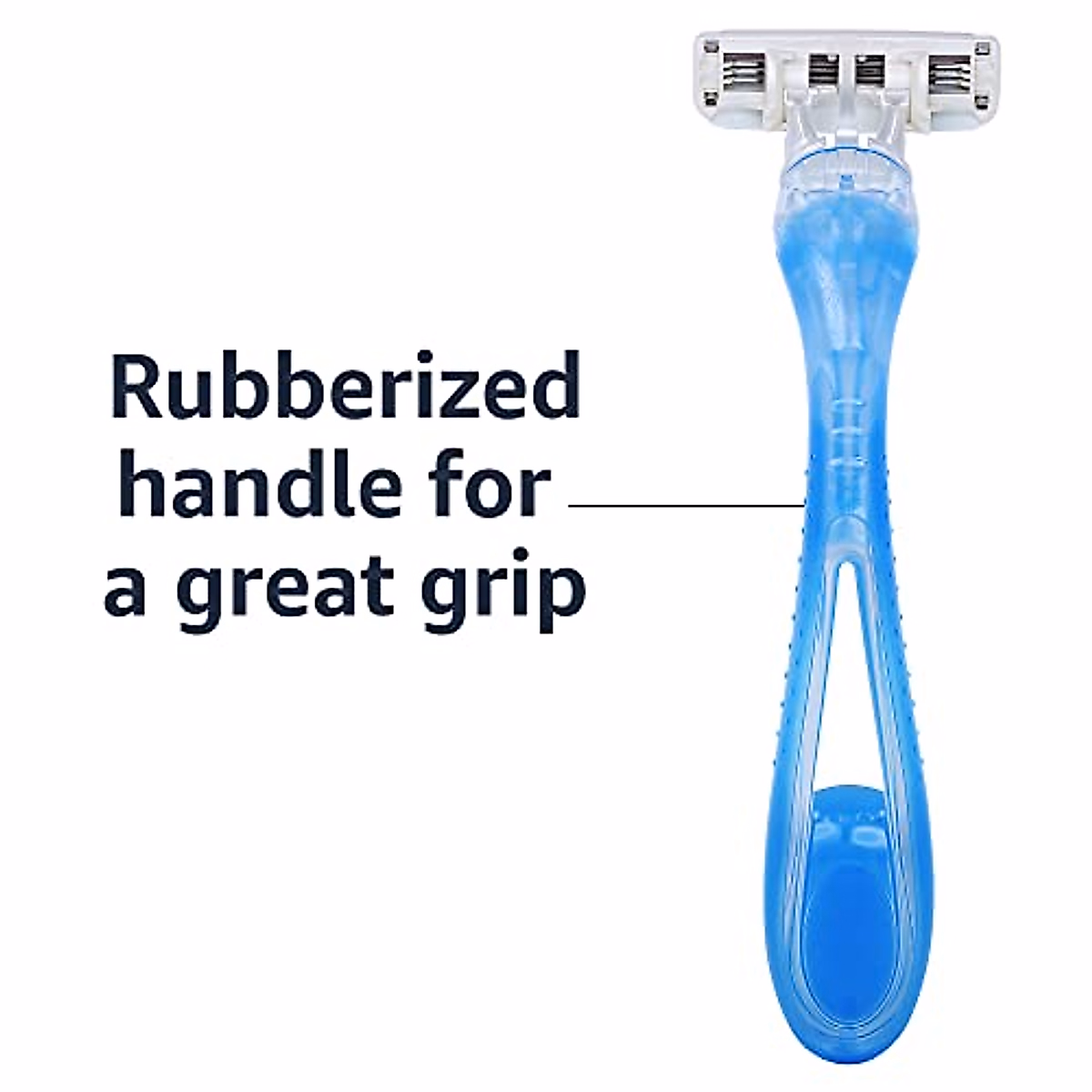 Amazon Basics 3-Blade Disposable Razors for Women, 6 Count, 2 Packs of 3 (Previously Solimo)