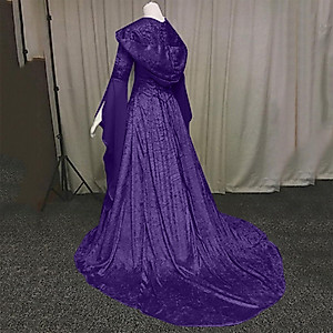 Steampunk Skirt,18th Century Renaissance Dress Womens Medieval Court Party Gown Ball Costume Halloween Gothic Vintage Hooded Dress