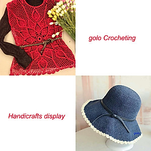 golo Crochet Yarn Cotton Size 10 Cotton Knitting Thread Yarn for Crochet (Clove Red) 6-191