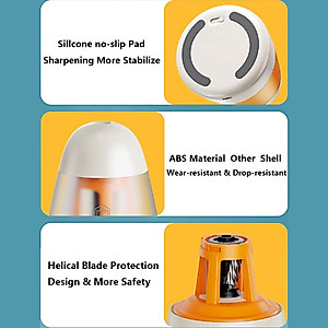 Skynow Rechargeable Pencil Sharpener,Fully Automatic Electric Sharpener for Kids,Teachers,Students,Engineers;Fast Sharpening Dont Need Holding Pencils,Ideal for Short Pencil Save Pencils.