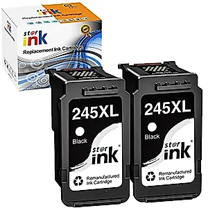 starink Remanufactured 245XL Black Ink Cartridge Replacement for Canon 245 XL for Pixma MX492 MX490 TR4520 MG2522 TS3322 TS3122 TR4522 TR4500 MG2500 MG2520 MG3022 MG2922 Printer, 2 Packs
