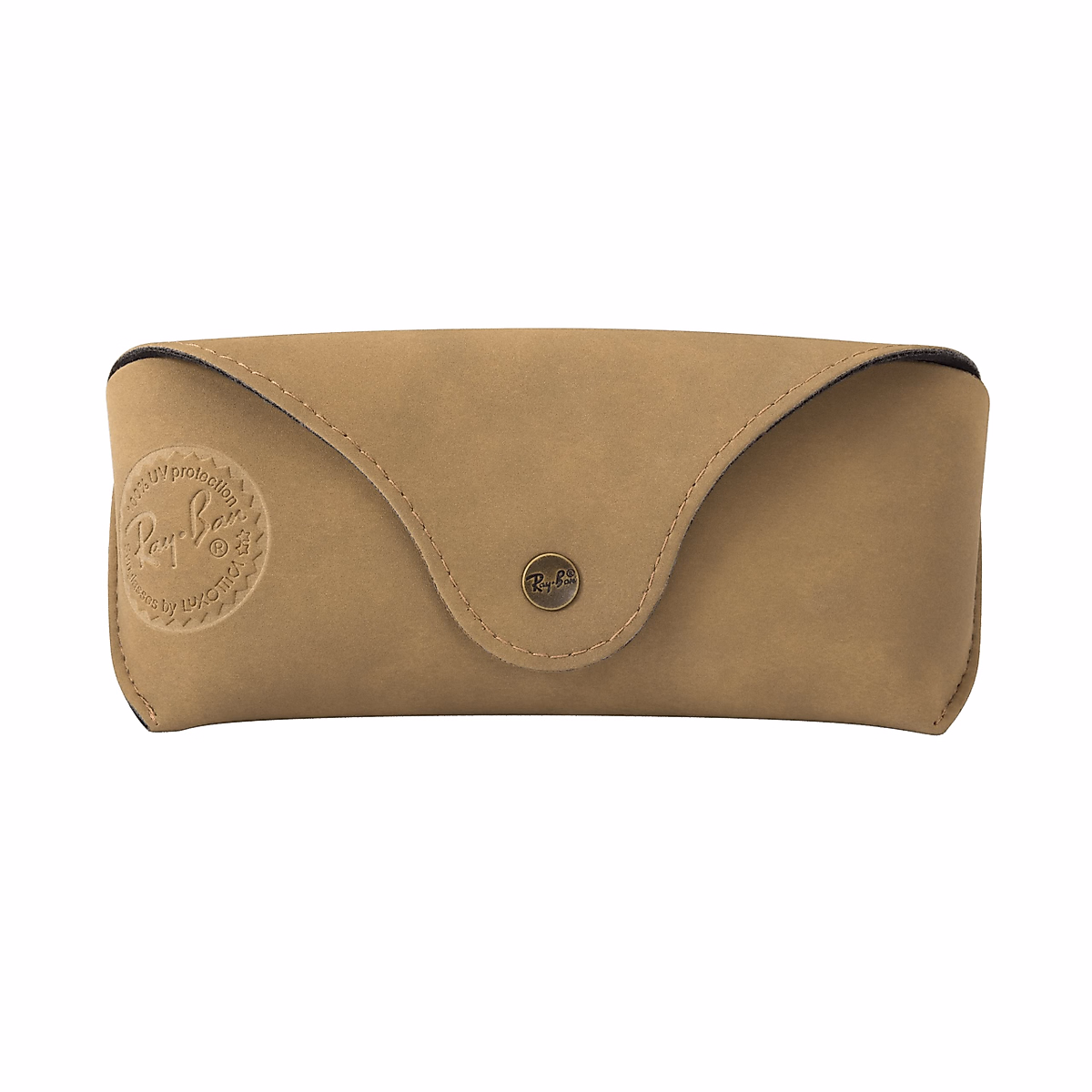 Ray-Ban Shades Shell Sunglass Case, Beige, 7 x 4