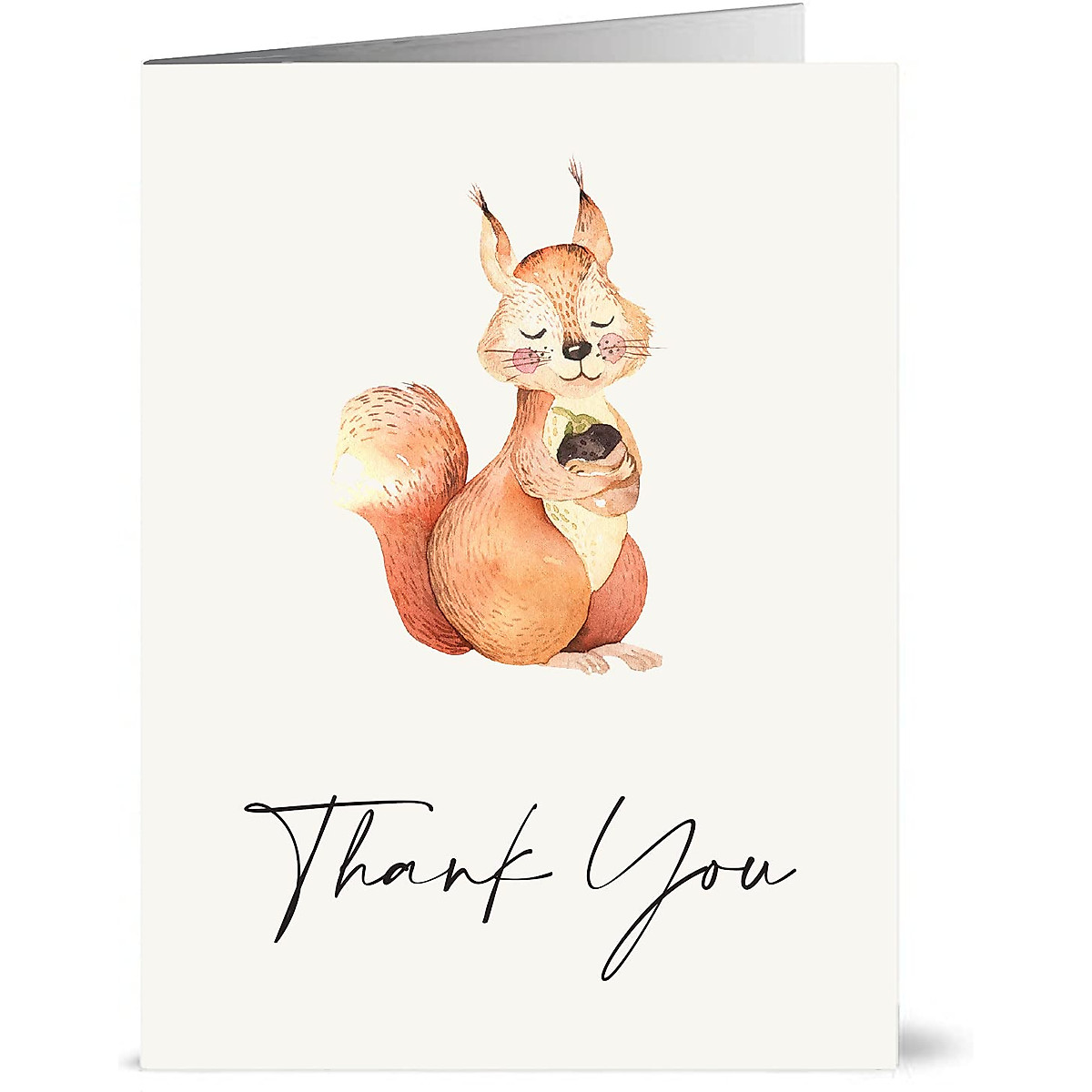 the lazy panda card company 20 x Watercolor Animal Thank You Cards with Envelopes