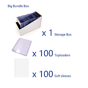 200ct TopLoaders and Card Sleeves,Card Protectors Hard Plastic, 3" x 4" Regular Fit for Trading Card,Baseball Card, Sports Cards (100pc Toploader+ 100pc Penny Sleeves)