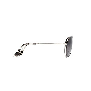 Maui Jim Men's and Women's Mavericks Polarized Aviator Sunglasses, Silver/Neutral Grey, Medium