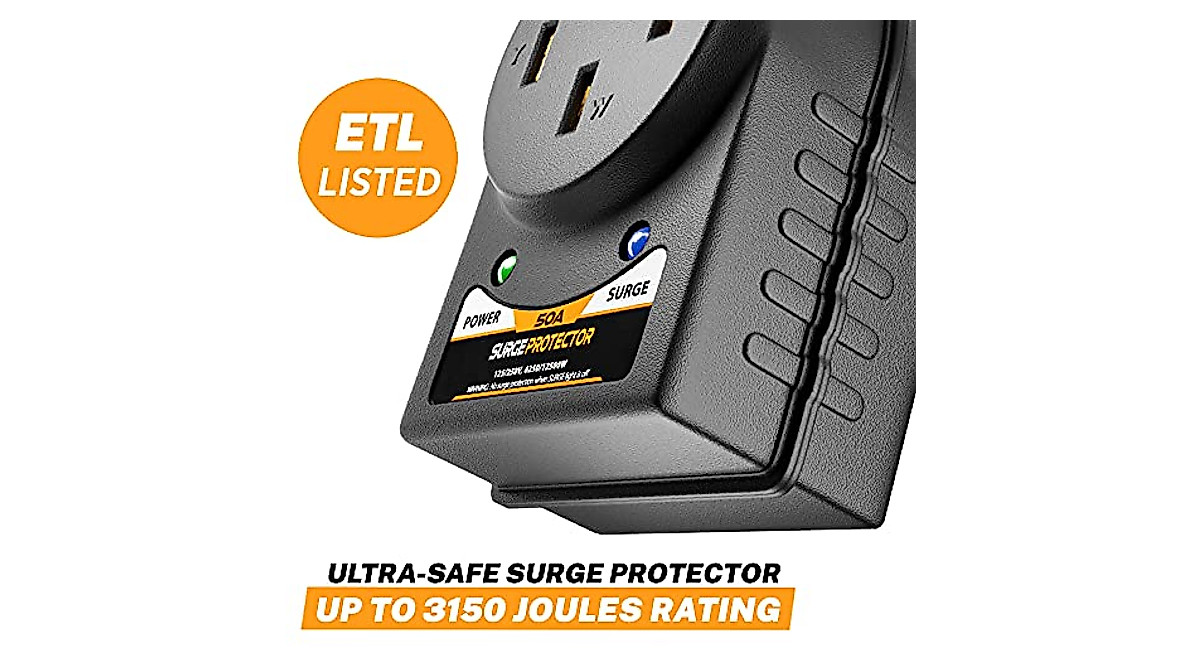 CARMTEK RV Surge Protector 50 Amp - Power Adapter with Integrated Surge ...