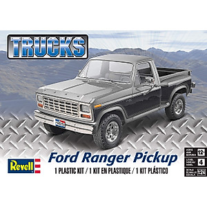 Revell 85-4360 Ford Ranger Pickup Model Truck Kit 1:24 Scale 78-Piece Skill Level 4 Plastic Model Building Kit , Gray, 12 years old and up