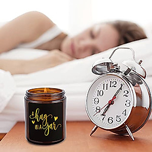 HUTYRT Lavender Scented Candles - Thinking of You Gifts for Women - A Hug in a Jar Candles - I Miss You Gifts,Get Well Gift for Her, Girlfriend, Boyfriend, Friends