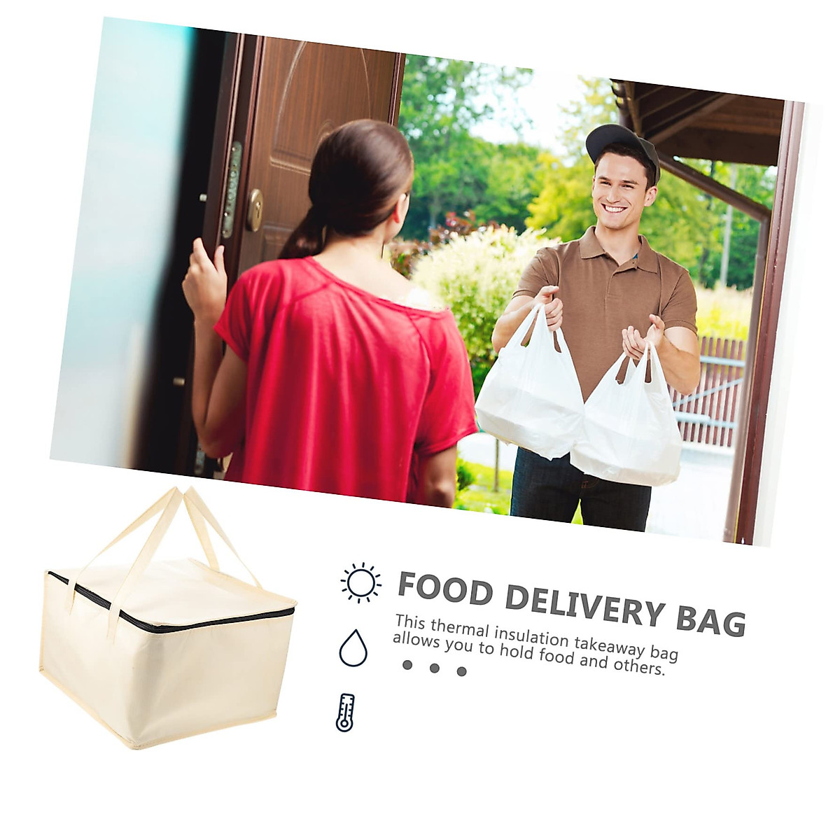 Luxshiny 2pcs Cake Insulation Bag Insulated Pizza Bag Insulated Grocery Insulated Casserole Bag Storage Bag Grocery Bag Food Bag Hot Portable Cloth Cooler Bag