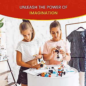 Tublock Challenger Set (SML 154 Pieces) | Creative & Educational Brick Building Toys for Girls & Boys | Easy to Connect Building Bricks Set | Innovative Curved Bricks for Building with Movable Pieces