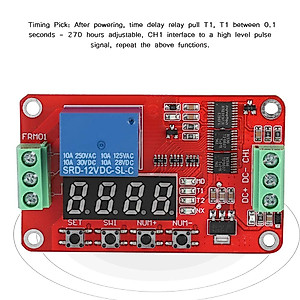 FRM01 Multifunction Infinite Loop Timing Self-Lock Relay Cycle Timer Module Automation Delay