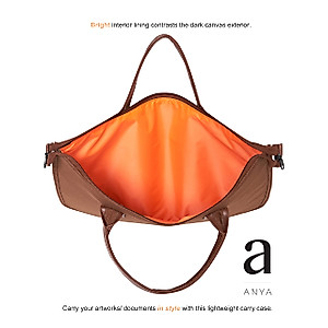 Art Portfolio bag, artist carrying bag, storage bag for artwork, posters with zipper and handles, light weight art bag for professionals, students. Anya Konst