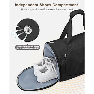 Weekender Bags For Women Men With Shoe Compartment Travel Bags For Women Men Large Duffel Bags For Traveling Gym Duffle Bag Travel Duffel Bags Black