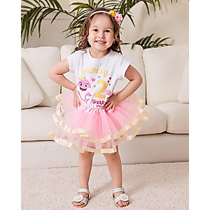 Luke and Lulu Baby Shark Birthday Outfit Girl Design - 2nd Birthday Girl