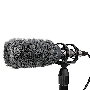 YOUSHARES NTG3 Microphone Windscreen - Deadcat/Windmuff for Rode NTG-3, Sennheiser MKH416 Shotgun Mic, Wind Shield Up to 7.1" Long